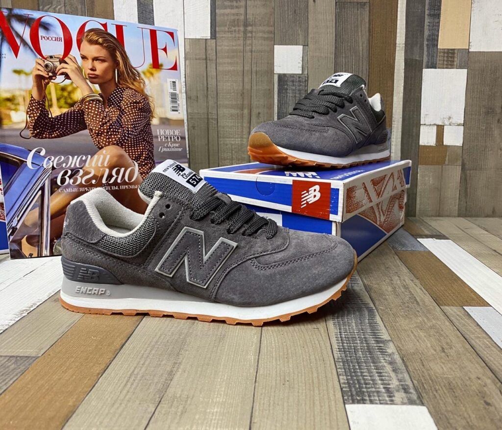 Кроссовки New Balance (Нью Баланс) 574 серые Гром