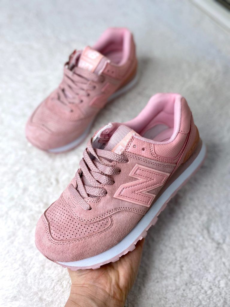 Кроссовки женские New Balance (Нью Баланс) 574 Pink white